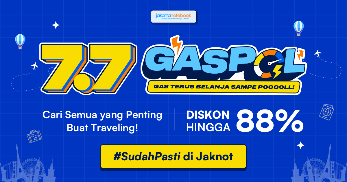 Promo 7.7 Gaspol JakartaNotebook: Cari Semua yang Penting Buat Traveling!
